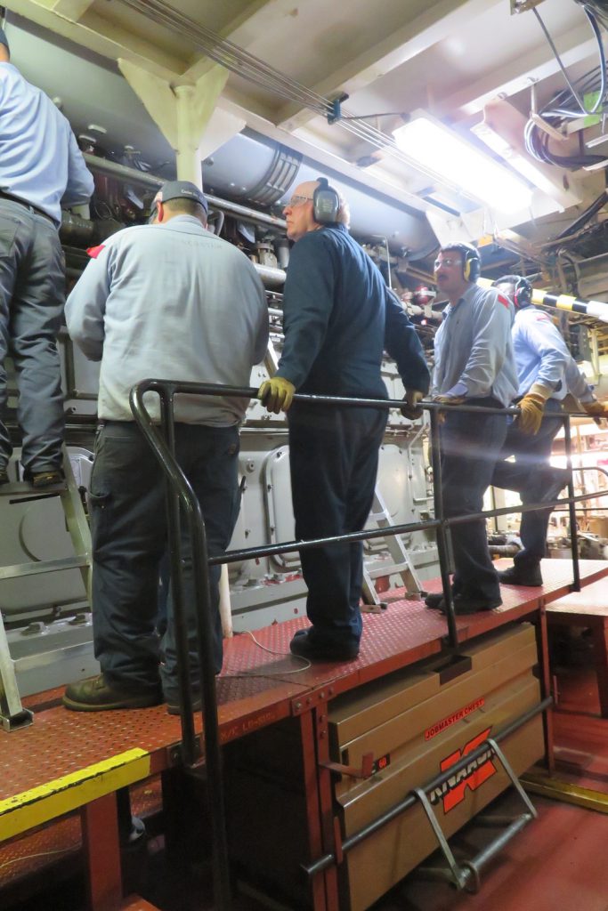 working in the engine room - TSSOM Training Cruise Blog - Maine ...
